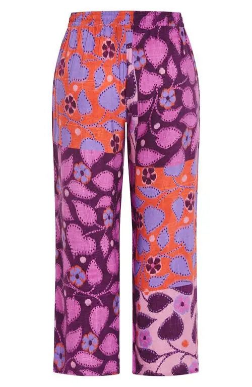 City Chic Printed Wide Leg Pants