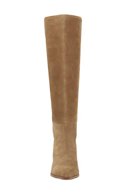 Marc Fisher Tarrie Tall Block Heel Boot - Medium Natural