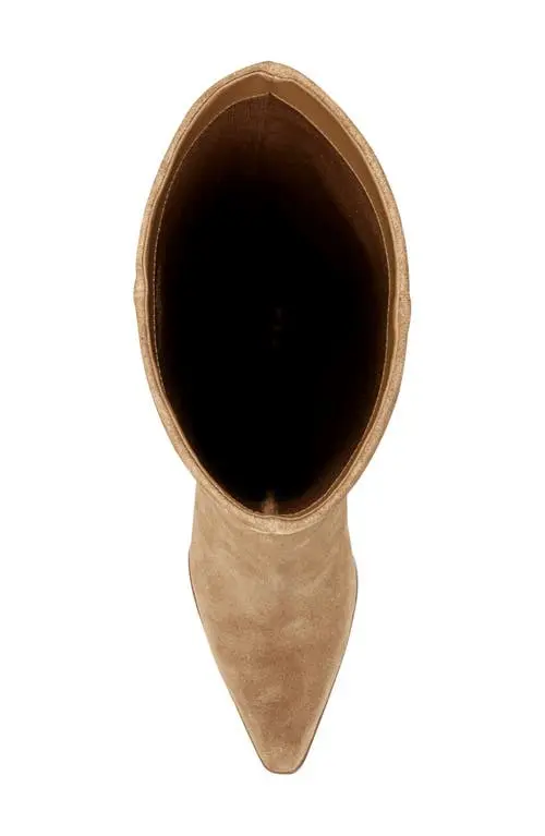 Marc Fisher Tarrie Tall Block Heel Boot - Medium Natural