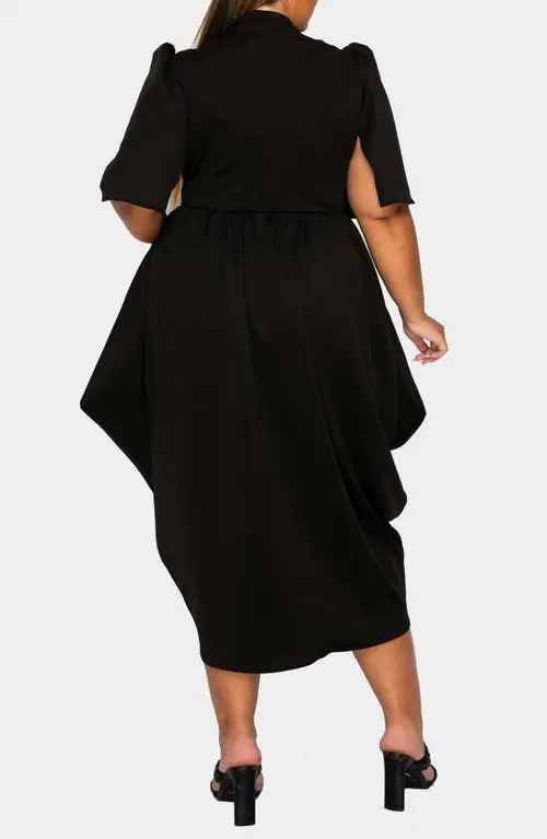 L I V D Aesira Tulip Hem Maxi Dress - Black