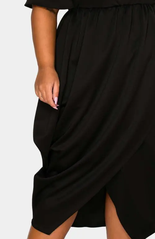 L I V D Aesira Tulip Hem Maxi Dress - Black