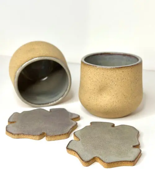 MIKKARBO Cup Setset Of 2 Cups + 2 Coasters