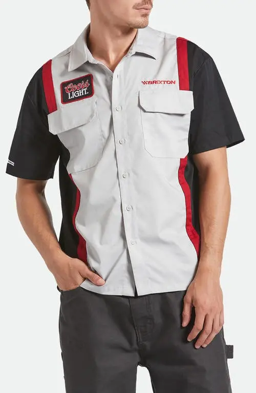 Brixton Coors Light Shake Down Short Sleeve Button-up Shirt
