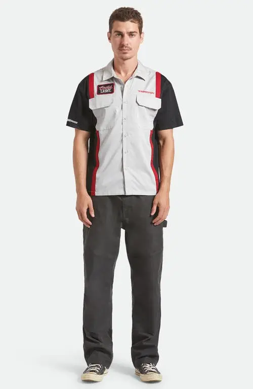 Brixton Coors Light Shake Down Short Sleeve Button-up Shirt