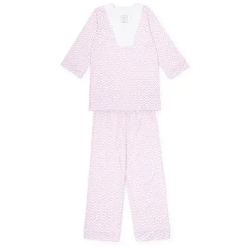 LILA AND HAYES Julia Pajama Pant Set - Pretty Pink Bows