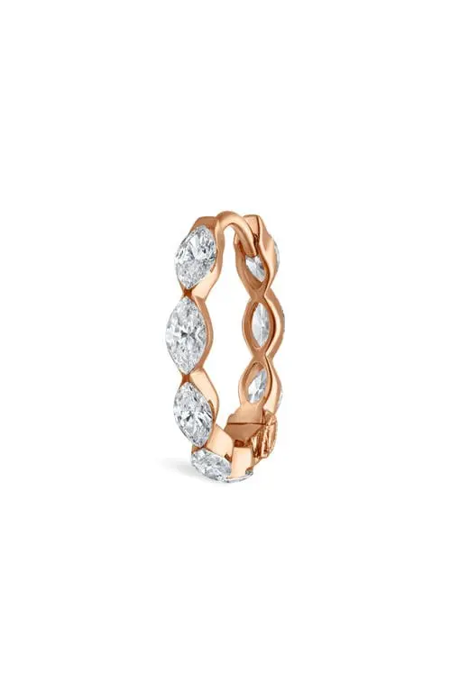 MARIA TASH Diamond Marquise Single Hoop Earring - Rose Gold