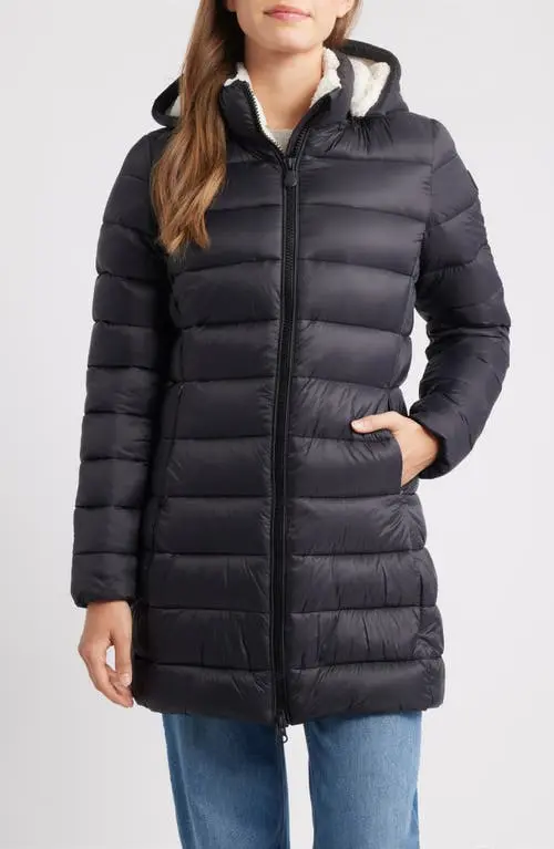 SAVE THE DUCK Quilted Water Repellent Puffer Jacket - Black