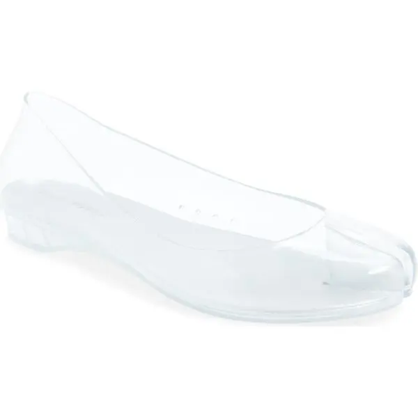 Jeffrey Campbell Fixed Split Toe Jelly Flat - Clear
