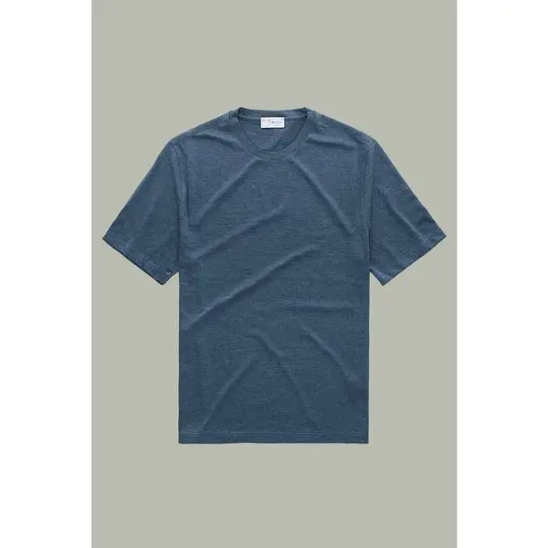 WOLF VS. GOAT (WVG) Light Weight Viscose Short Sleeve Crewneck - Blue