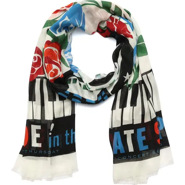Kate Spade New York Central Park Jazz Night Oblong Scarf - White Multi