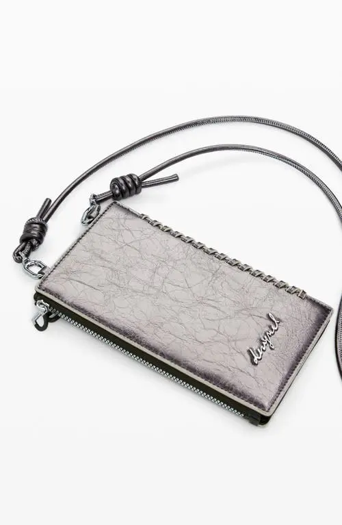 Desigual Metallic Faux Leather Crossbody Bag