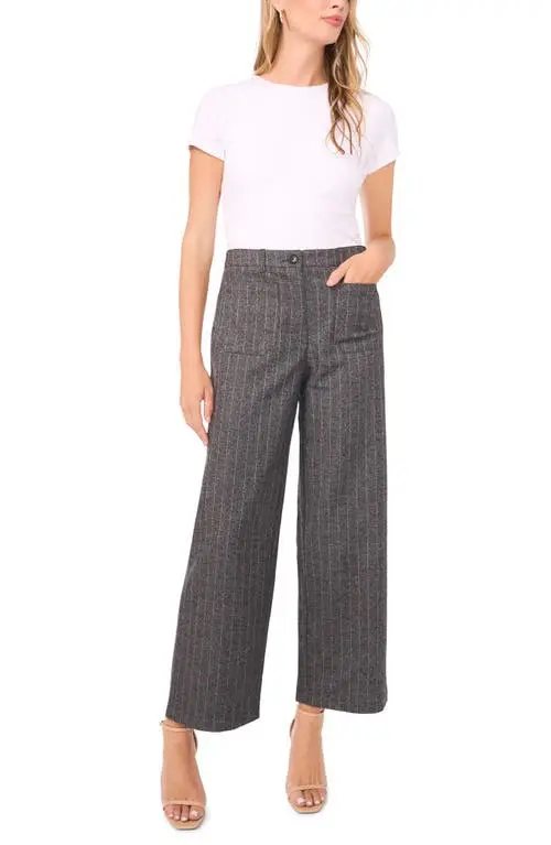 Vince Camuto Stripe Patch Pocket Crop Wide Leg Pants