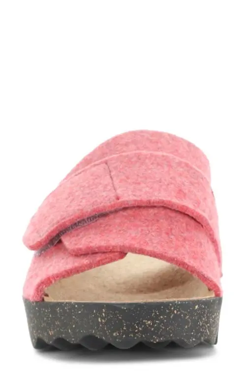 Fly London Clavi Wool Felt Slide Sandal - Ruby Red