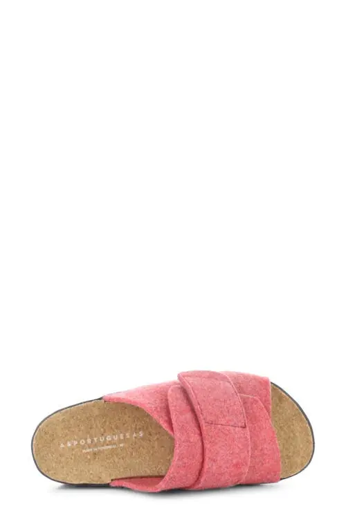 Fly London Clavi Wool Felt Slide Sandal - Ruby Red