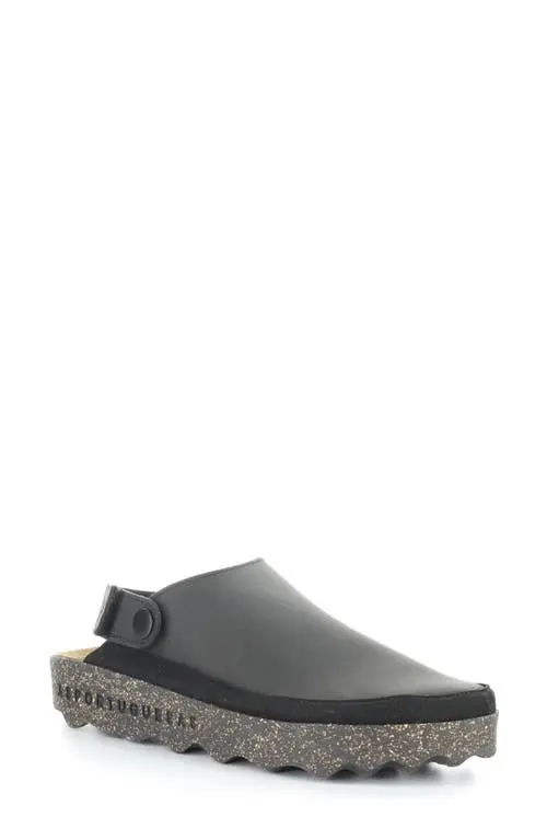 Fly London Platform Slingback Clogs - 000 Black Eco Nubuck