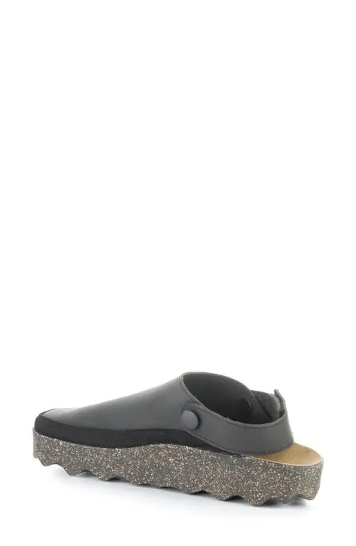 Fly London Platform Slingback Clogs - 000 Black Eco Nubuck