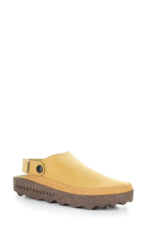Fly London Platform Slingback Clogs - 002 Camel Eco Nubuck