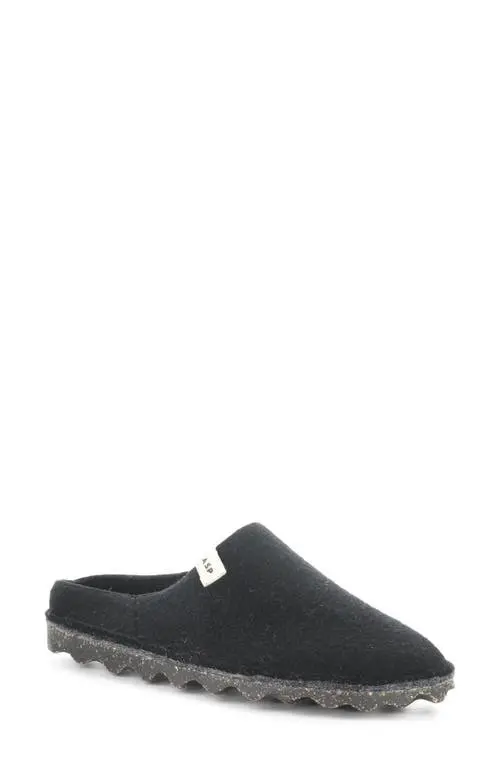 Fly London Natura Wool Felt Mule - Black