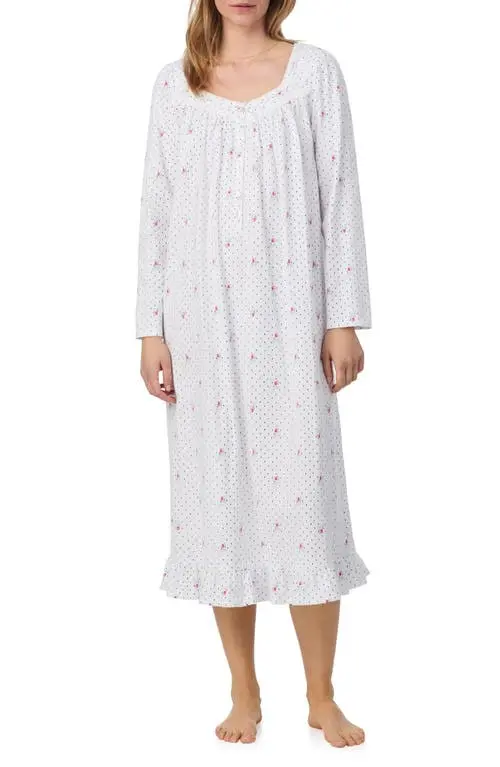 Eileen West Lace Trim Ballet Nightgown - Ditsy Floral