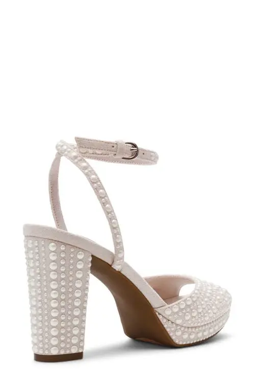 Anne Klein Vanna Platform Sandals - Bone