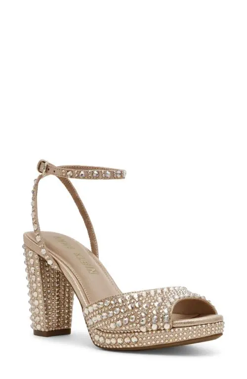 Anne Klein Vanna Platform Sandals - Platinum