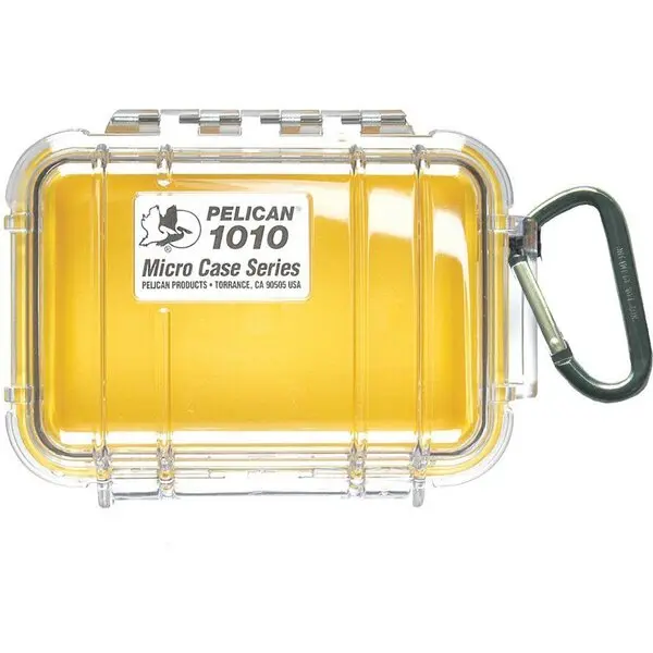 PELICAN 1010 Micro Case For Iphone, Cell Phone, Gopro, Camera - Yellow/clear