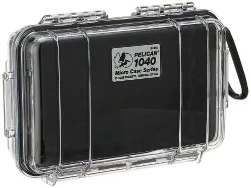 PELICAN 1040 Micro Case For Iphone, Cell Phone, Gopro, Camera - Black/clear
