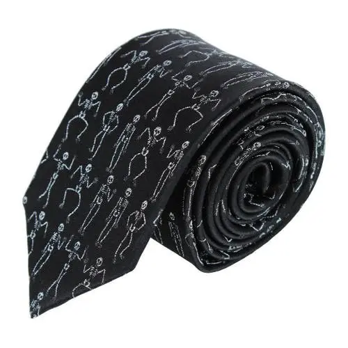 Trafalgar Davy Bones" Silk Necktie - Black