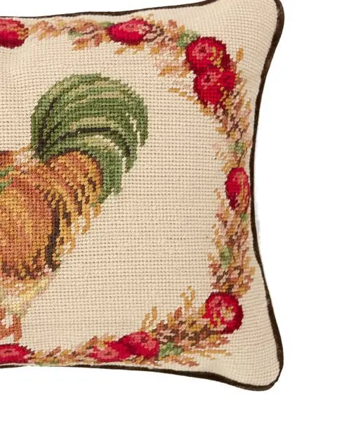 C&F HOME Harvest Rooster Needlepoint Accent Pillow