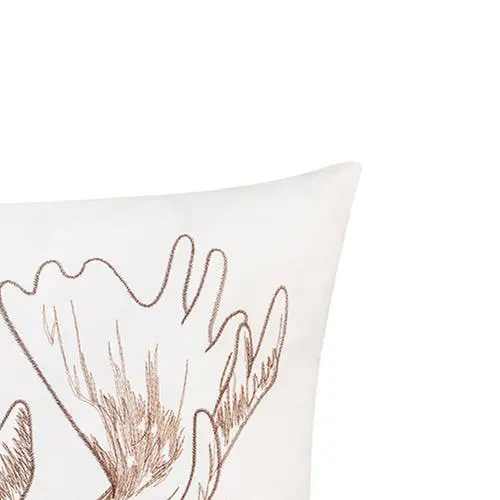 C&F HOME Moose Portrait Indoor/outdoor Embroidered Accent Throw Pillow 18" X 18