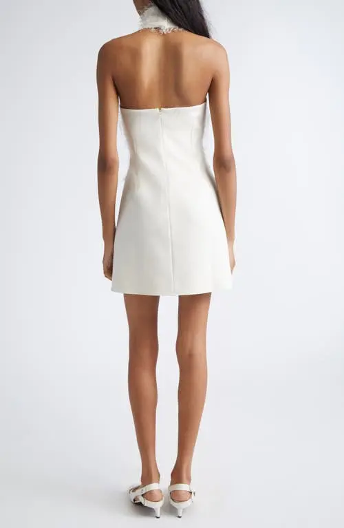 COURREGES Feather Thread Halter Minidress