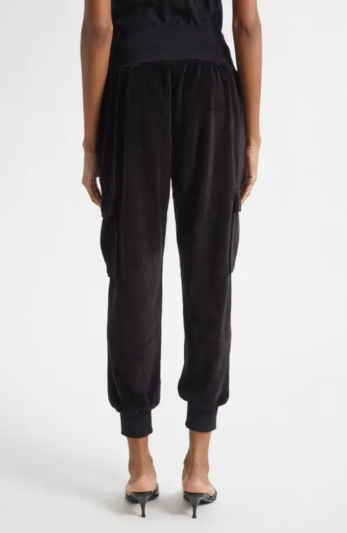 Cinq À Sept Giles Velour Ankle Pants - Black