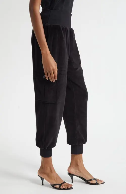 Cinq À Sept Giles Velour Ankle Pants - Black