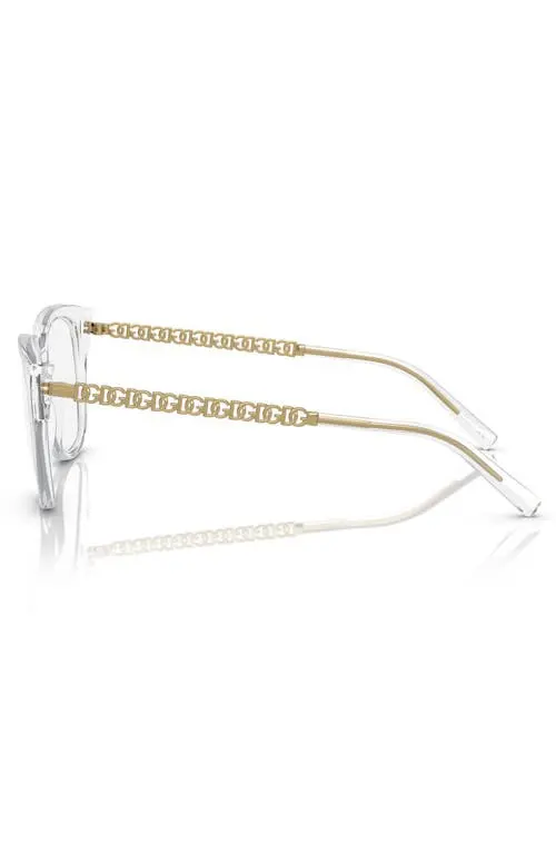 Dolce & Gabbana 53mm Square Optical Eyeglasses - Crystal/demo Lens