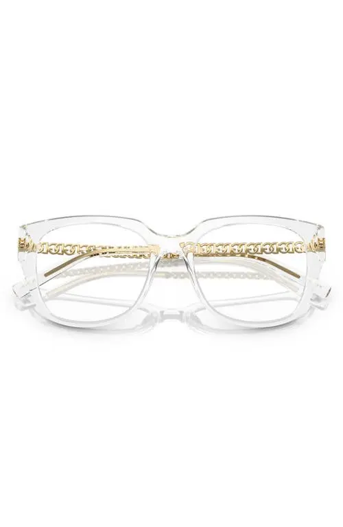 Dolce & Gabbana 53mm Square Optical Eyeglasses - Crystal/demo Lens