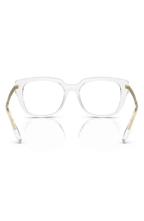Dolce & Gabbana 53mm Square Optical Eyeglasses - Crystal/demo Lens