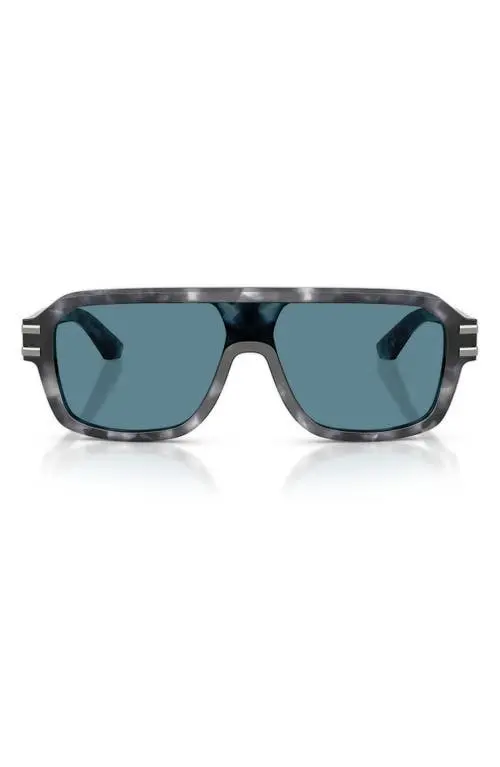 Dolce & Gabbana 127mm Pilot Sunglasses - Grey Havana/grey