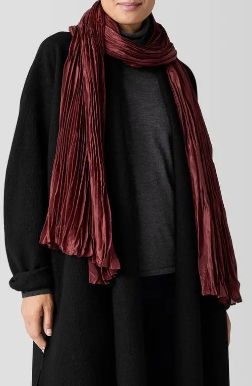 Eileen Fisher Whisper Silk Scarf - Wine