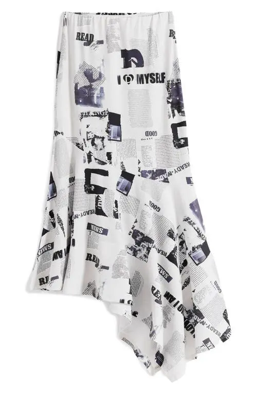 Desigual Printed Handkerchief Hem Skirt