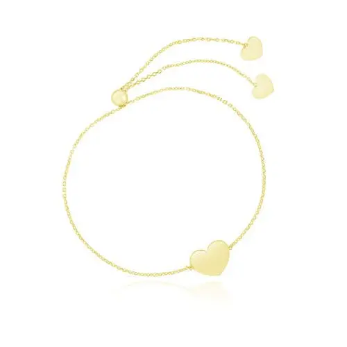 THE LOVERY FINE JEWELRY Heart Bolo Bracelet - Yellow Gold