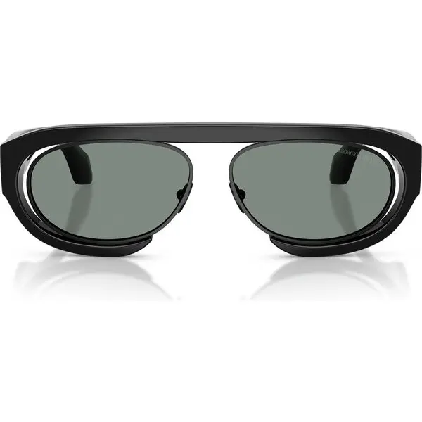 Giorgio Armani 57mm Oval Sunglasses - Black/grey