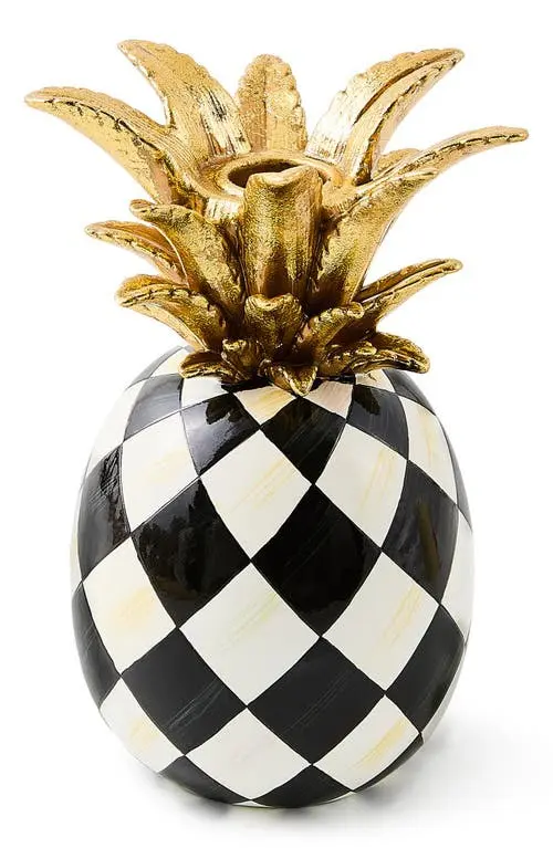 MACKENZIE-CHILDS Marquee Pineapple Sculpture - Black