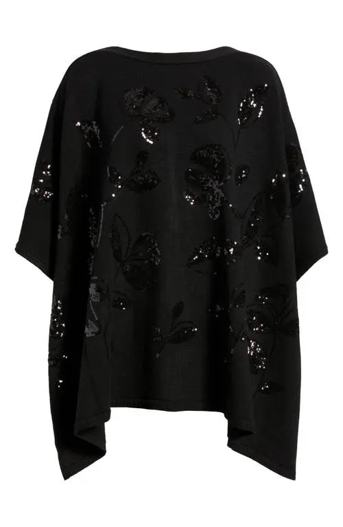KASPER Sequin Poncho