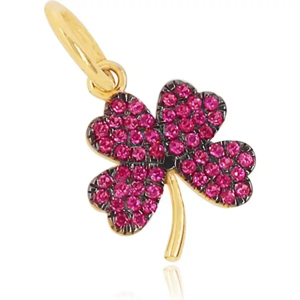 THE LOVERY FINE JEWELRY Clover Charm - Ruby