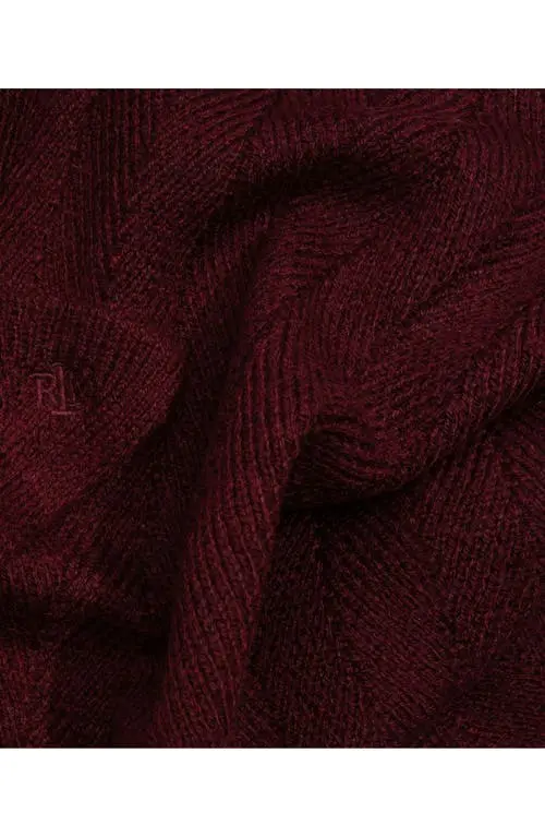 Ralph Lauren Chevron Knit Neckerchief - Dark Garnet