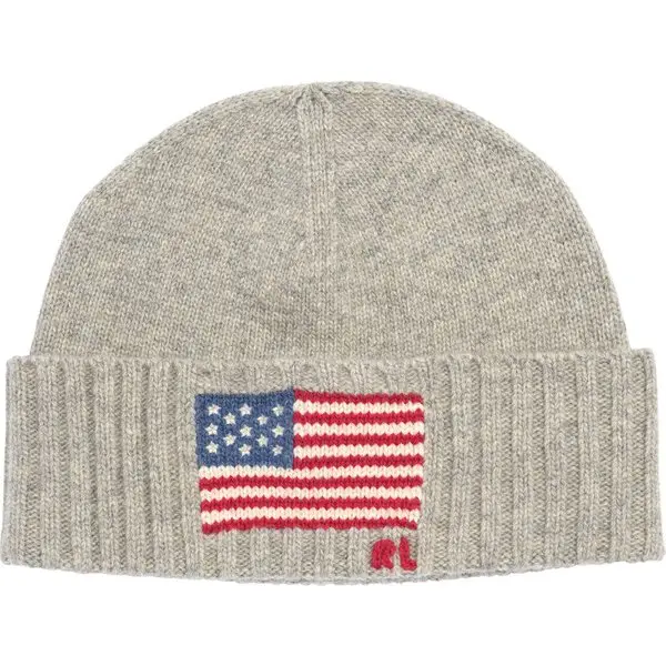 Ralph Lauren Flag Wool-blend Beanie - Andover Heather