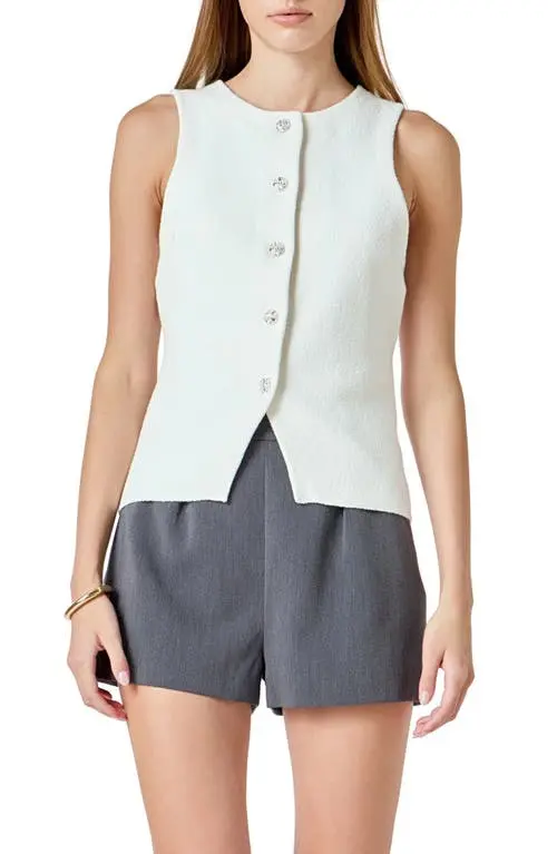 Endless Rose Cotton Blend Knit Vest