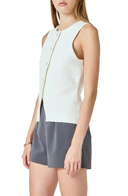 Endless Rose Cotton Blend Knit Vest