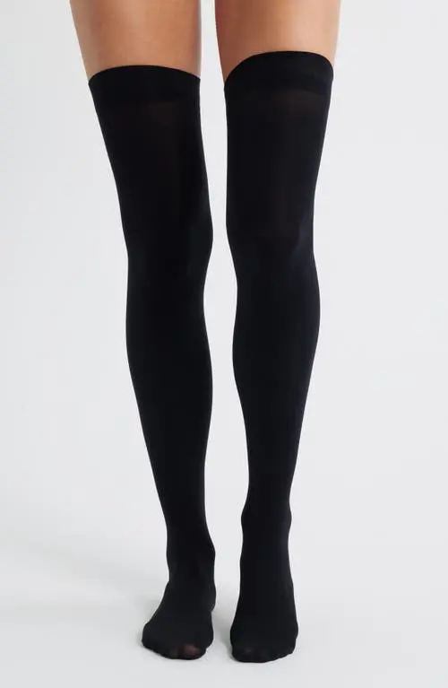 Hue Opaque Over-the-knee Socks - Black