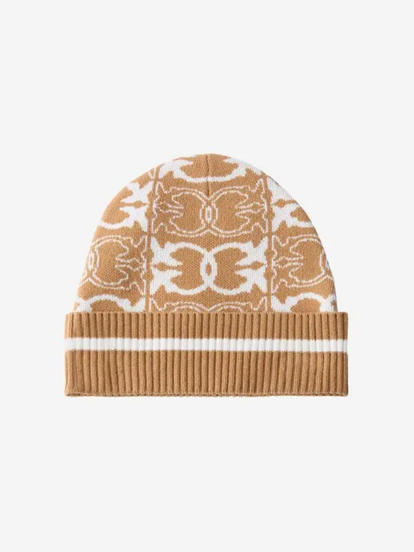 Pinko Patterned Beanie - Beige